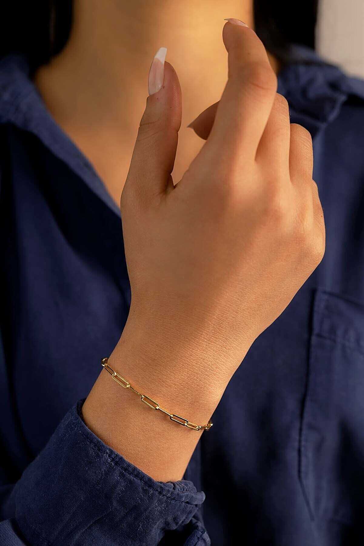 Yavuz Kuyumculuk 14 Ayar Altın Ataş Bileklik Modern Tarz Bileklikler YAVUZ KUYUMCULUK