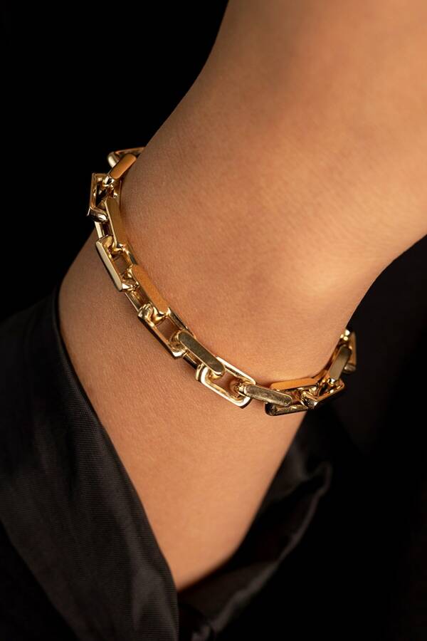 Yavuz Kuyumculuk 14 Ayar Altın Mega Ataş Bileklik Modern Tarz Bileklikler YAVUZ KUYUMCULUK