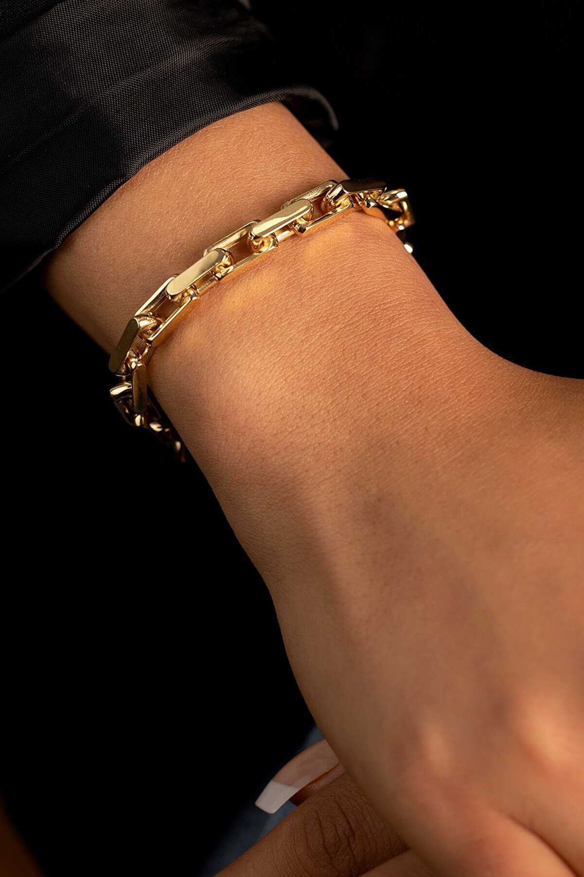 Yavuz Kuyumculuk 14 Ayar Altın Mega Ataş Bileklik Modern Tarz Bileklikler YAVUZ KUYUMCULUK