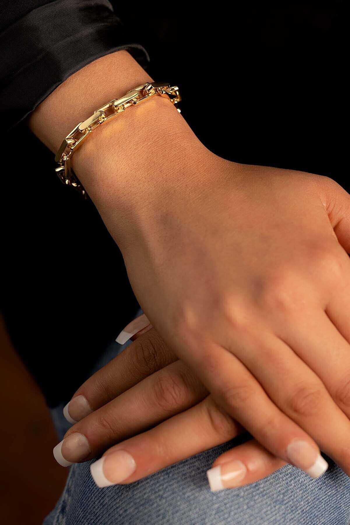 Yavuz Kuyumculuk 14 Ayar Altın Mega Ataş Bileklik Modern Tarz Bileklikler YAVUZ KUYUMCULUK