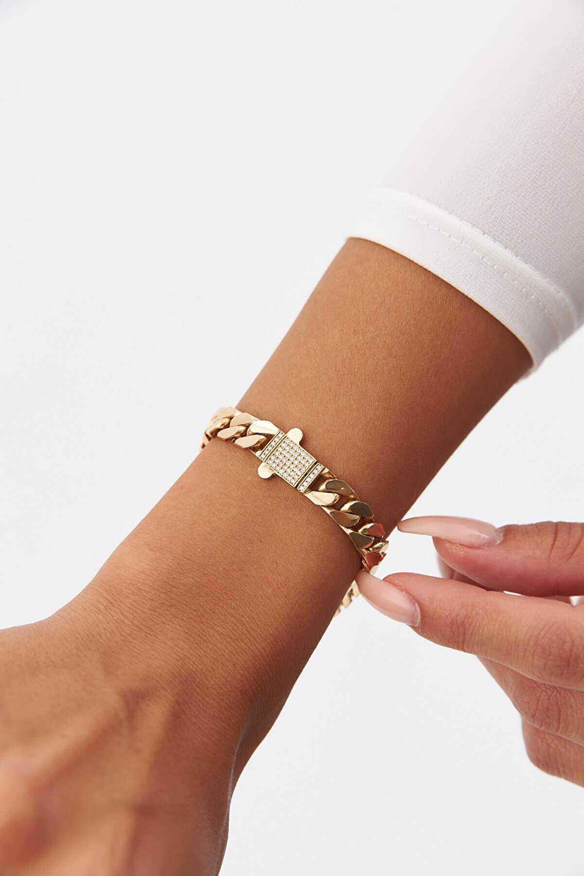 Taşlı Kalın Gurmet Bileklik Gurmet Bileklikler YAVUZ KUYUMCULUK