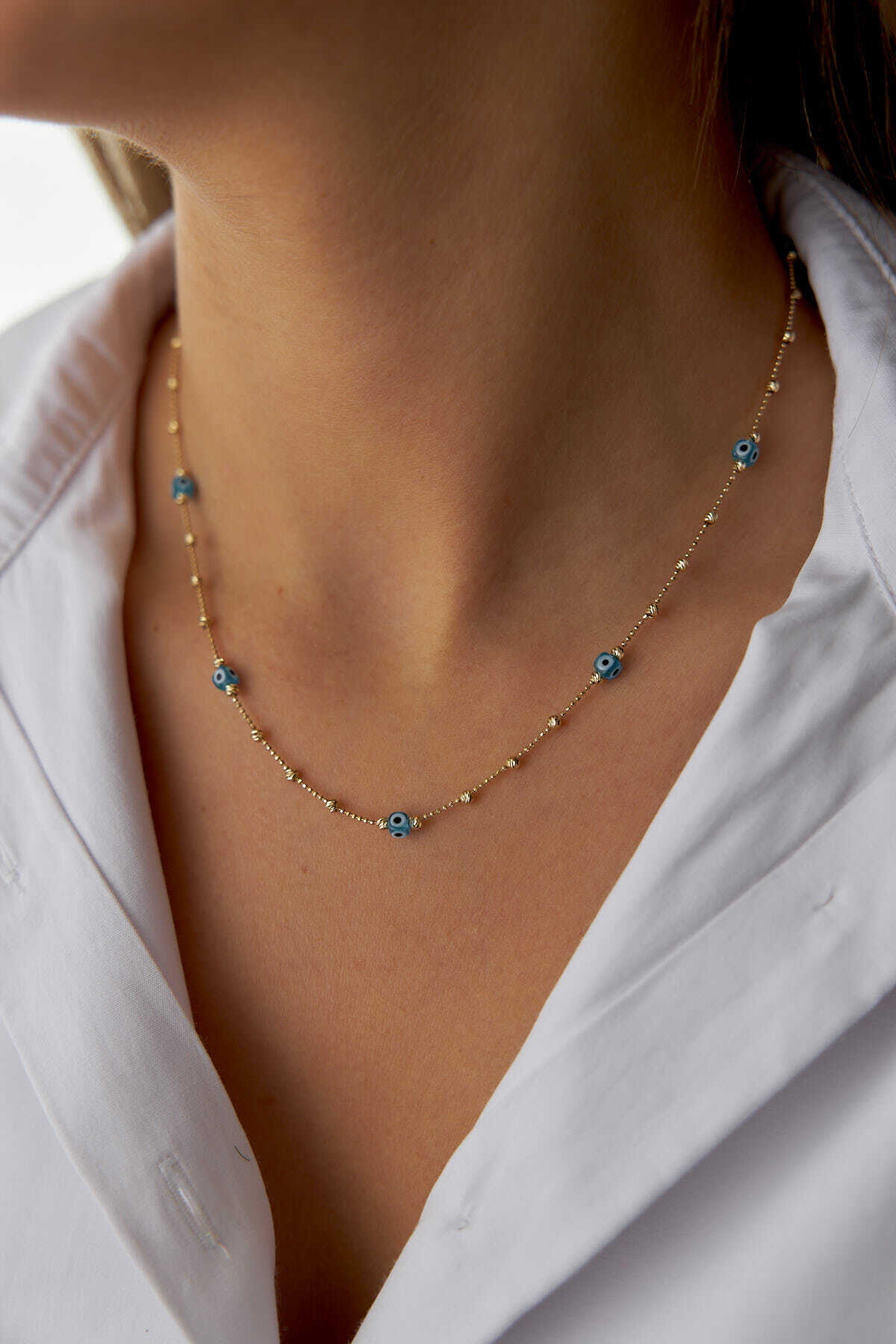 Yavuz Kuyumculuk - Dorikalı Nazar Boncuklu Kolye