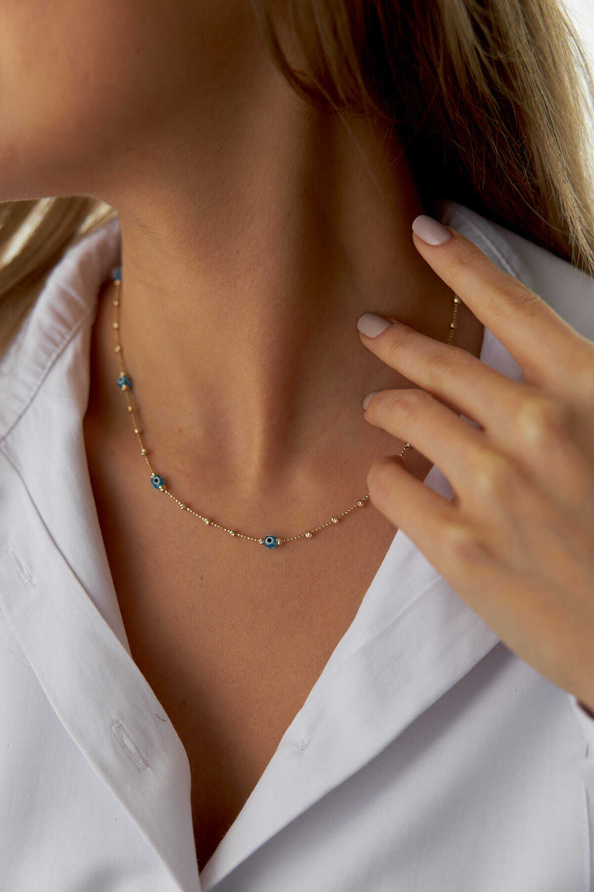 Yavuz Kuyumculuk - Dorikalı Nazar Boncuklu Kolye