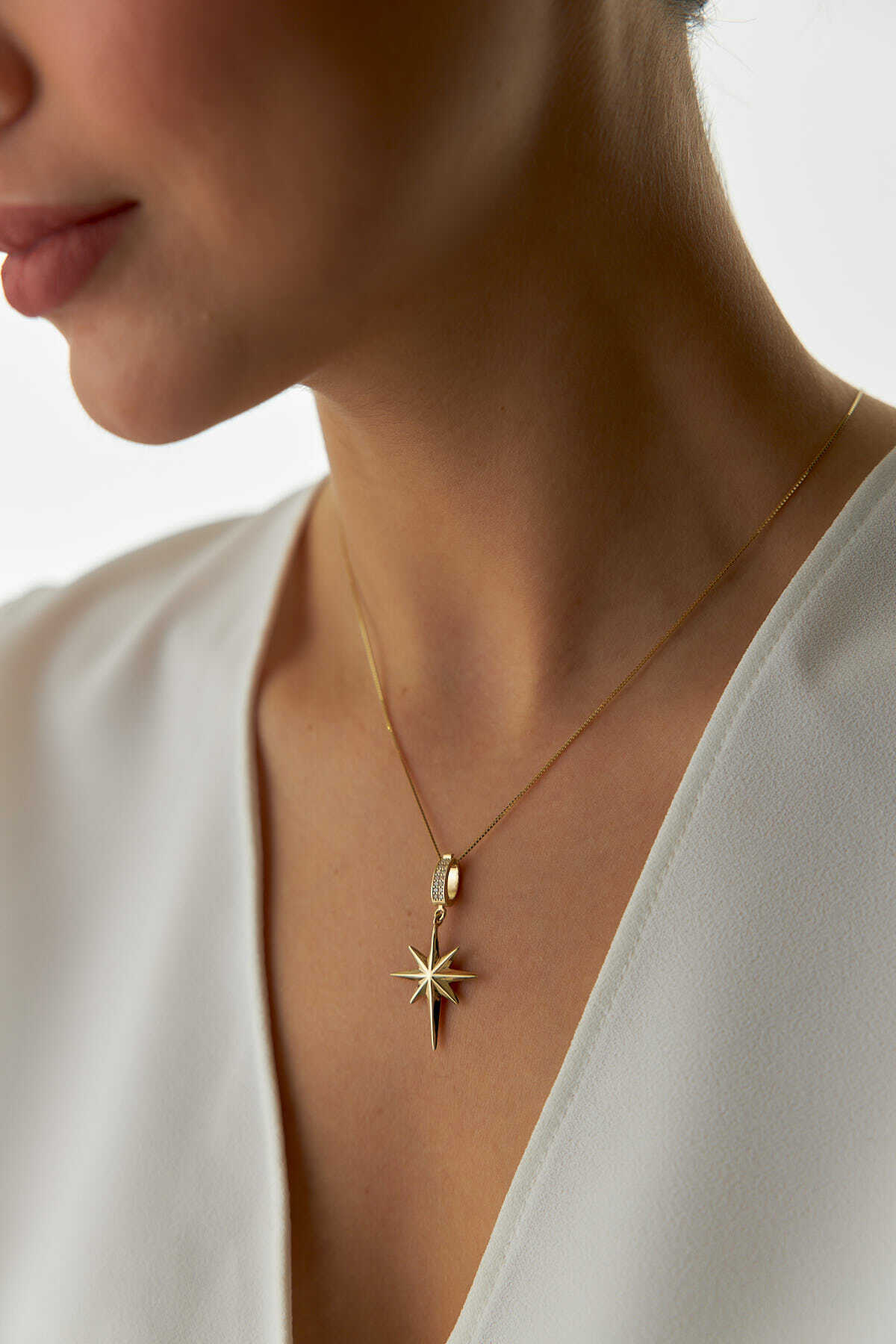 Yavuz Kuyumculuk - Küp Zincir Kuzey Yıldızı Kolye