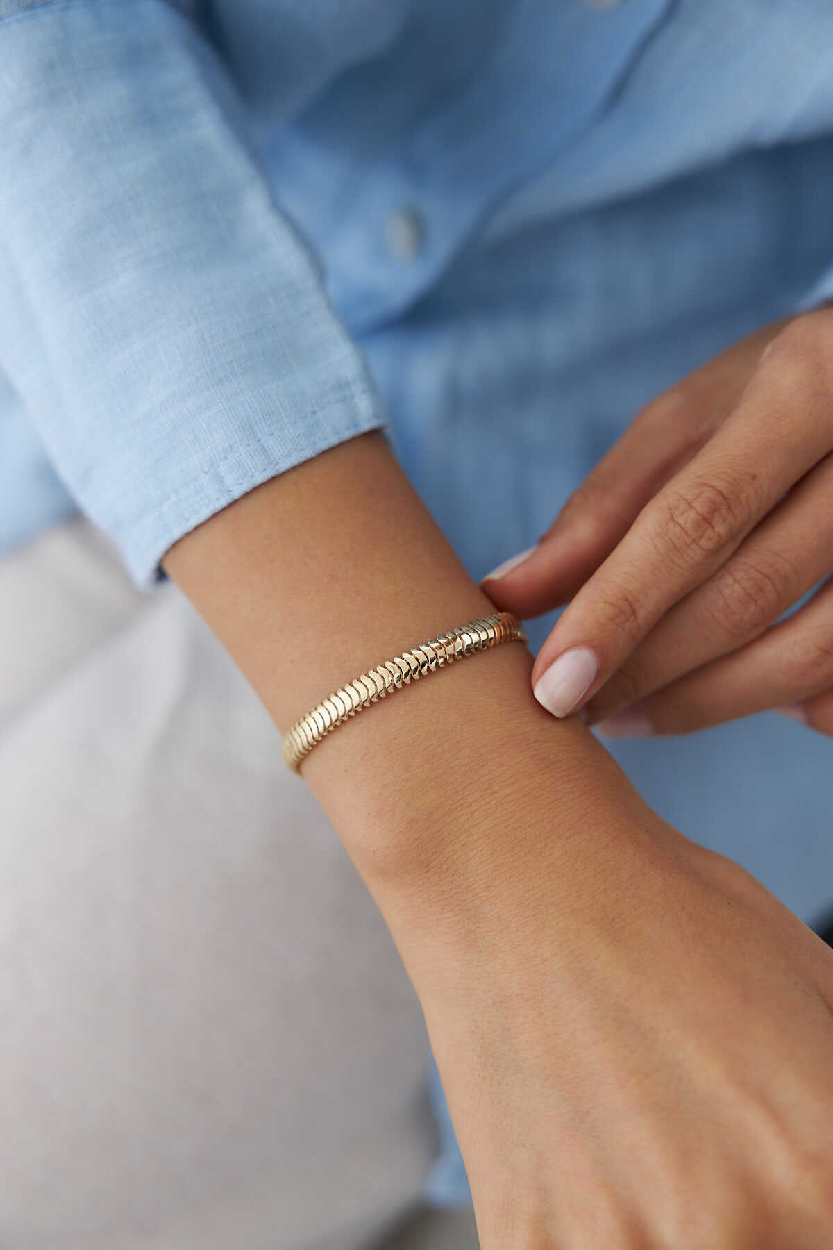 Yavuz Kuyumculuk - Orta İtalyan Balık Sırtı Bileklik