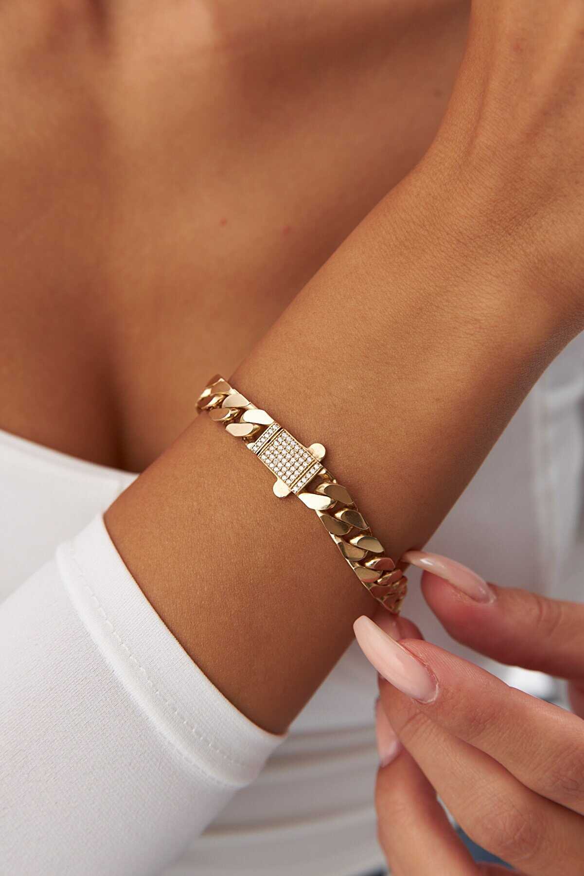 Yavuz Kuyumculuk - Taşlı Kalın Gurmet Bileklik